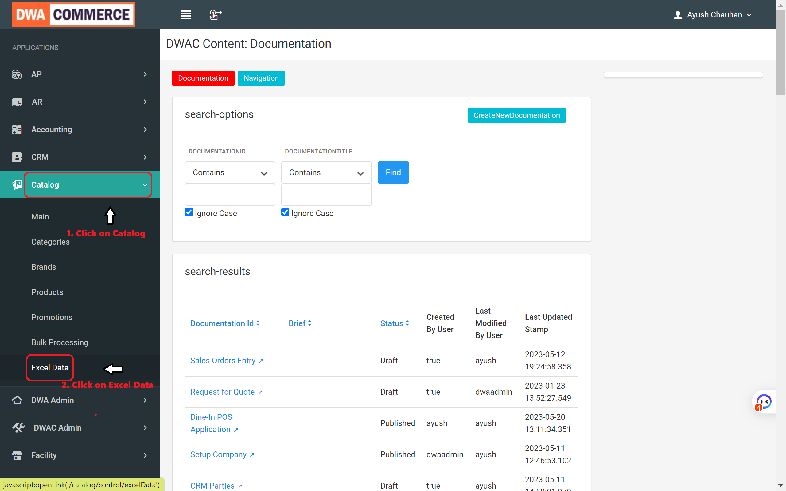 Bulk Data Import using MS Excel Templates